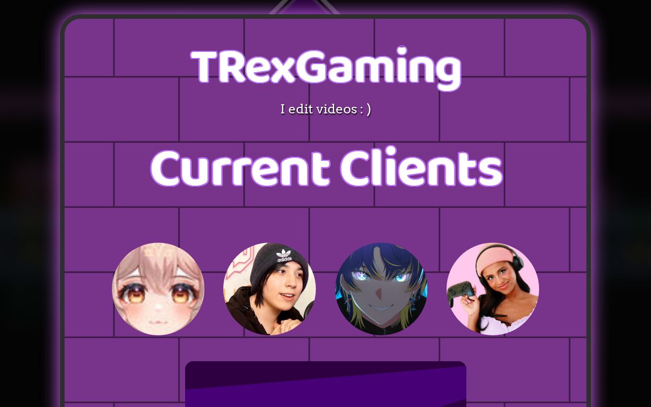 TRexGaming Editing Carrd